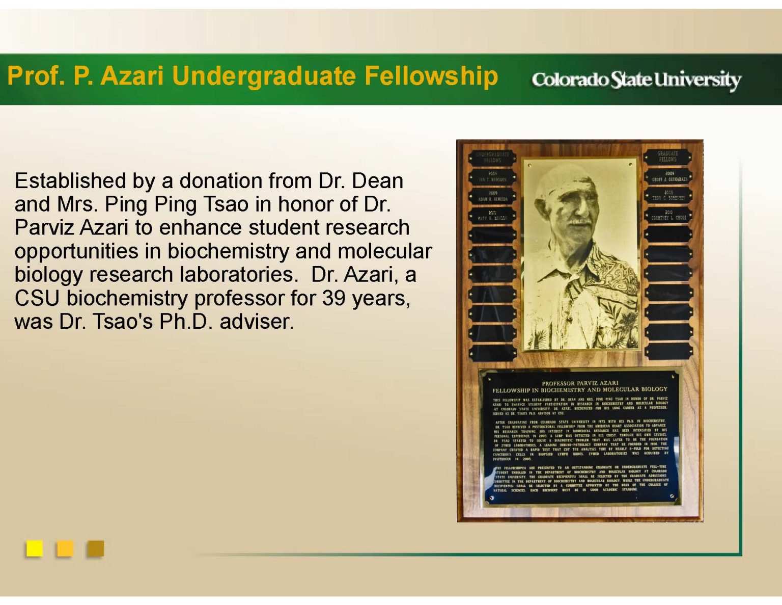 Awards and Recognition – Department of Biochemistry and Molecular ...