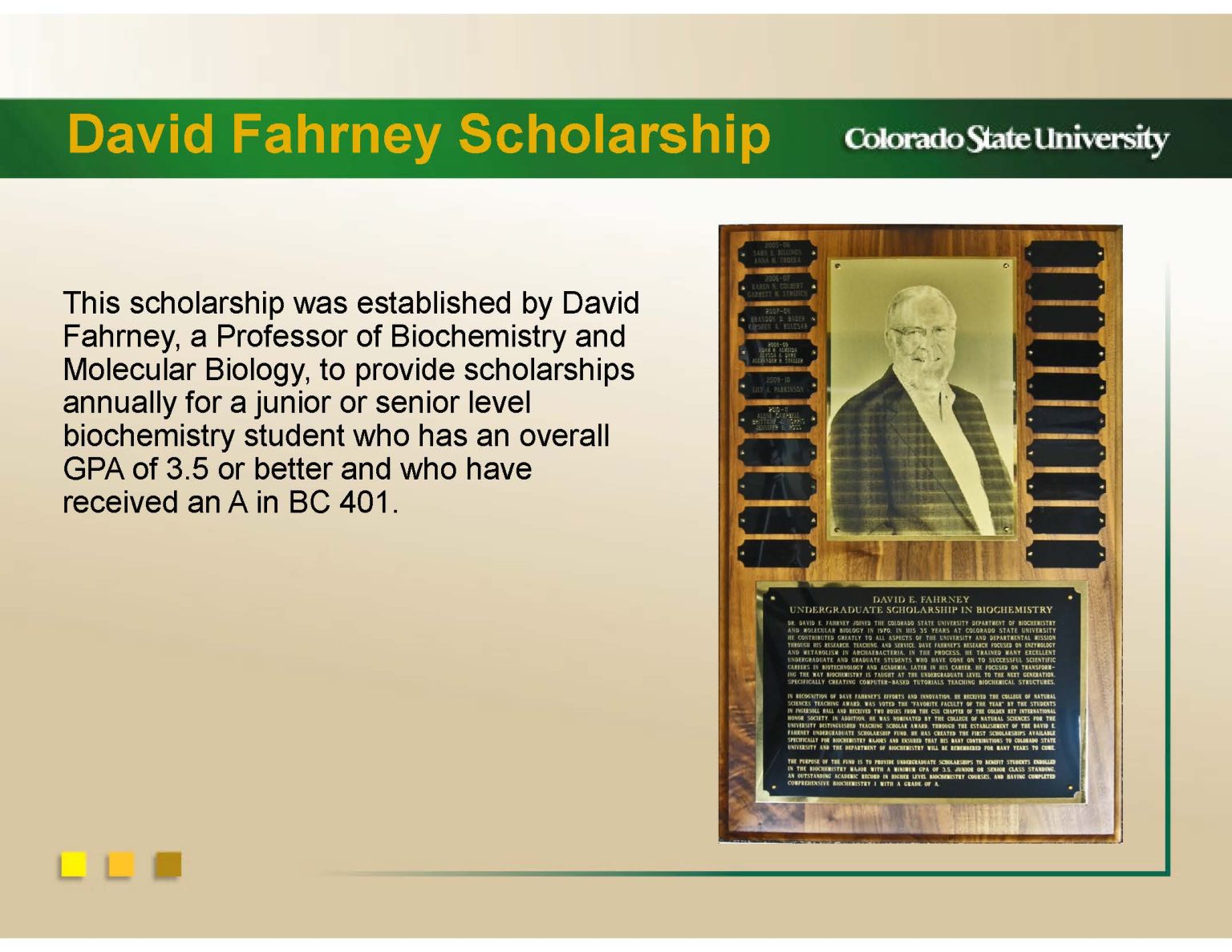 Awards and Recognition – Department of Biochemistry and Molecular ...