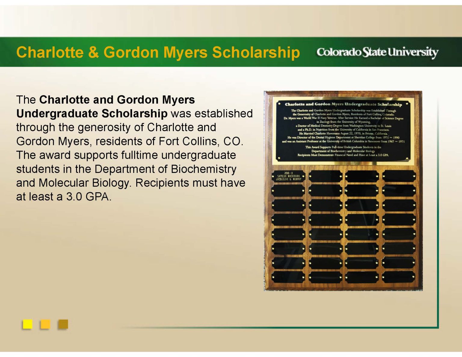 Awards and Recognition – Department of Biochemistry and Molecular ...